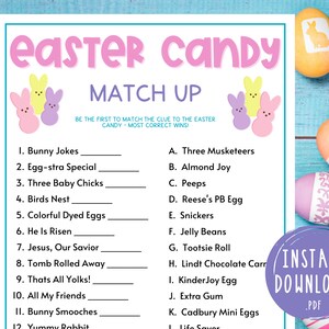 Easter Candy Match up Game Easter Classroom Activities Easter ...