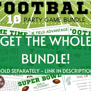 Football Riddle Me This Game | Football Super Bowl Party Games ...