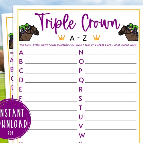 Kentucky Derby Find Someone Who Game Triple Crown Party - Etsy