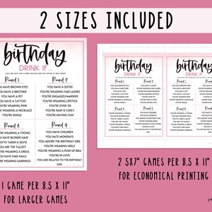 PINK Adult Birthday Party Games | Birthday Drink If Party Game | Fun ...