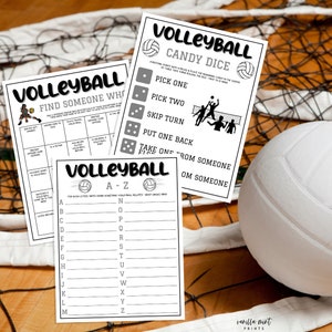 Volleyball 10 Game BUNDLE | Ten Printable Volleyball Team Party Games ...