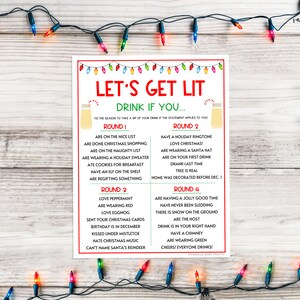 Christmas Drink If Game | Let's Get Lit Xmas Drinking Games | Fun ...