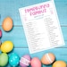 Easter Somebunny Famous Game Famous Rabbit Match up Easter Game Party ...