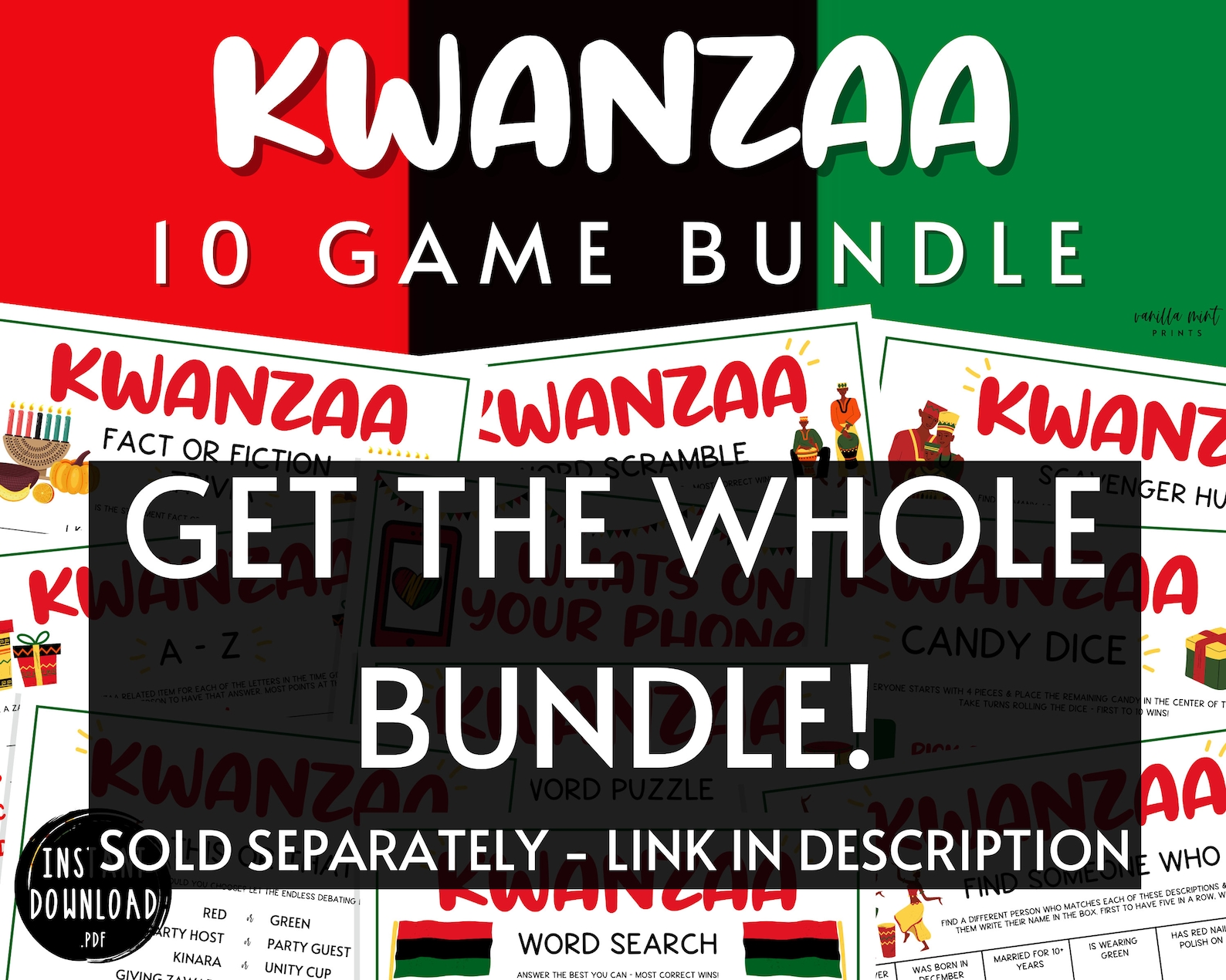 Kwanzaa Scavenger Hunt Printable Kwanzaa Party Games Fun - Etsy