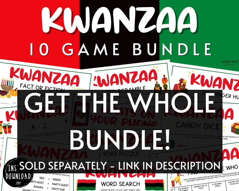 Kwanzaa Scavenger Hunt Printable Kwanzaa Party Games Fun - Etsy