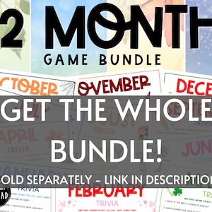 June Trivia Game | Printable Month Party Games | Summertime Activities ...