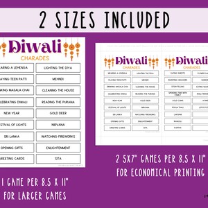 Diwali Charades Game | Printable Festival of Lights Party Games ...