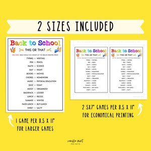 Back to School Game | This or That | First Day of School Activities ...