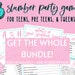 Teen Slumber Party Games Word Search Girls Sleepover Birthday Party ...