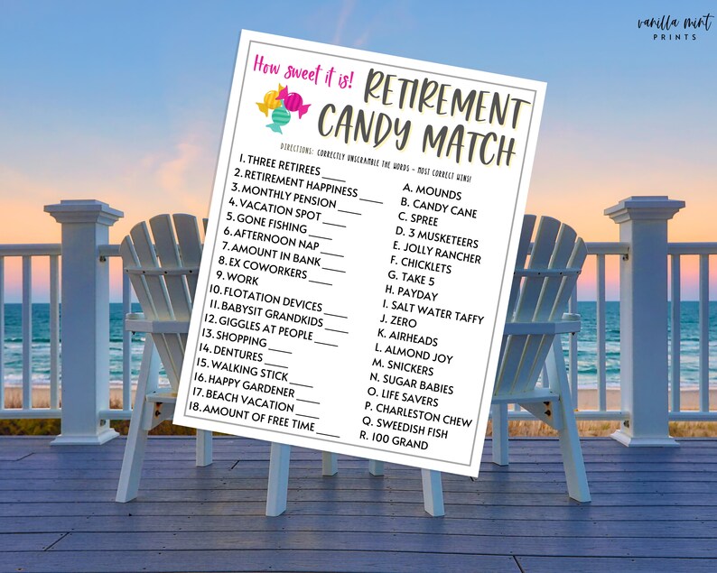 Retirement Party Games Retirement 2 Game Bundle Fun - Etsy