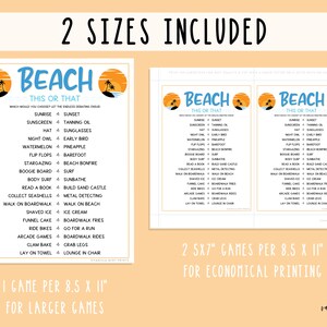 Beach This or That Game | Printable Summertime Games | Fun Beach ...
