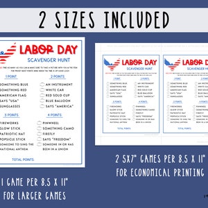 Labor Day Scavenger Hunt Game | Labor Day Printable Games | America ...