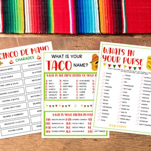 Cinco De Mayo Party Game BUNDLE Volume 2 | 10 Mexican Party Games | Ten ...
