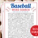 Baseball Word Search Game Printable Baseball Team Party Games MLB ...