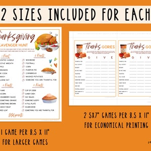 Thanksgiving Party Game BUNDLE | 5 Thanksgiving Printable Games ...
