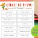 Cinco De Mayo 33 Pictionary Game Mexican Party Games Fun Cinco De Mayo ...