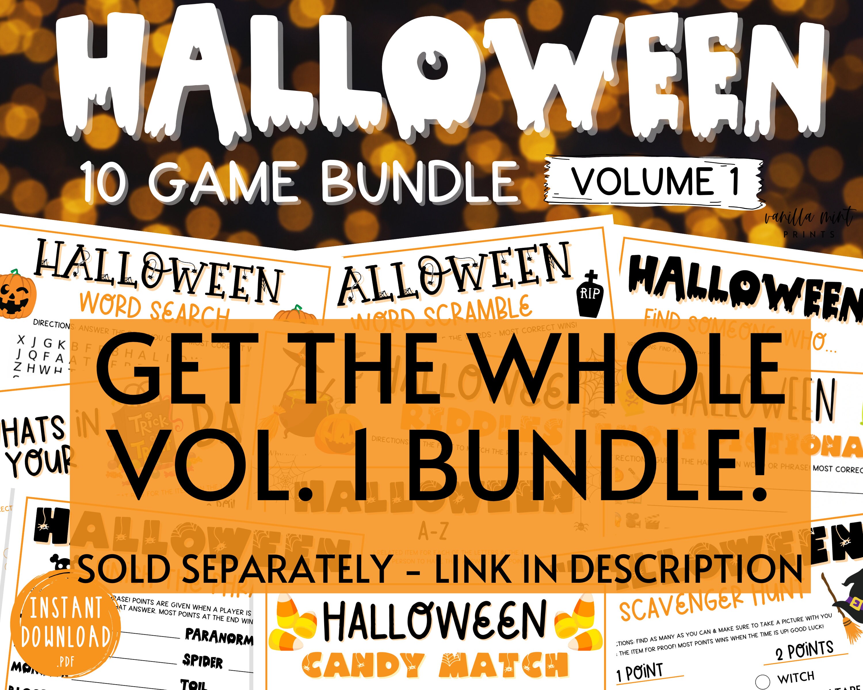 Halloween Villain Matching Game Halloween Printable Games | Etsy