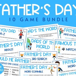 Father's Day 10 Game BUNDLE | Father's Day Games | Games for Dad ...
