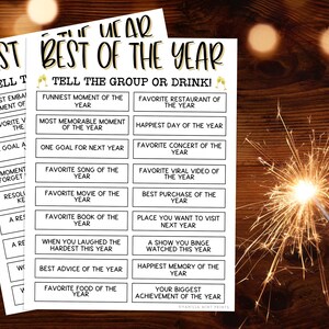 New Years Eve Best of the Year Drinking Game Fun New Years Eve Party ...