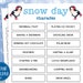 Snow Day Charades Game Fun Printable Winter Game Wintertime Activity ...