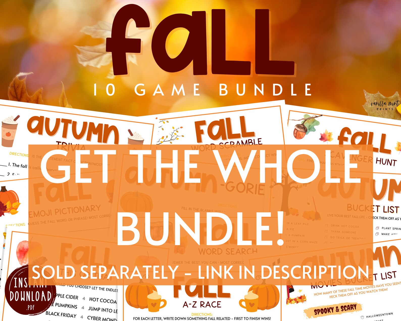 Fall Finish the Phrase Game Printable Autumn Party Games - Etsy