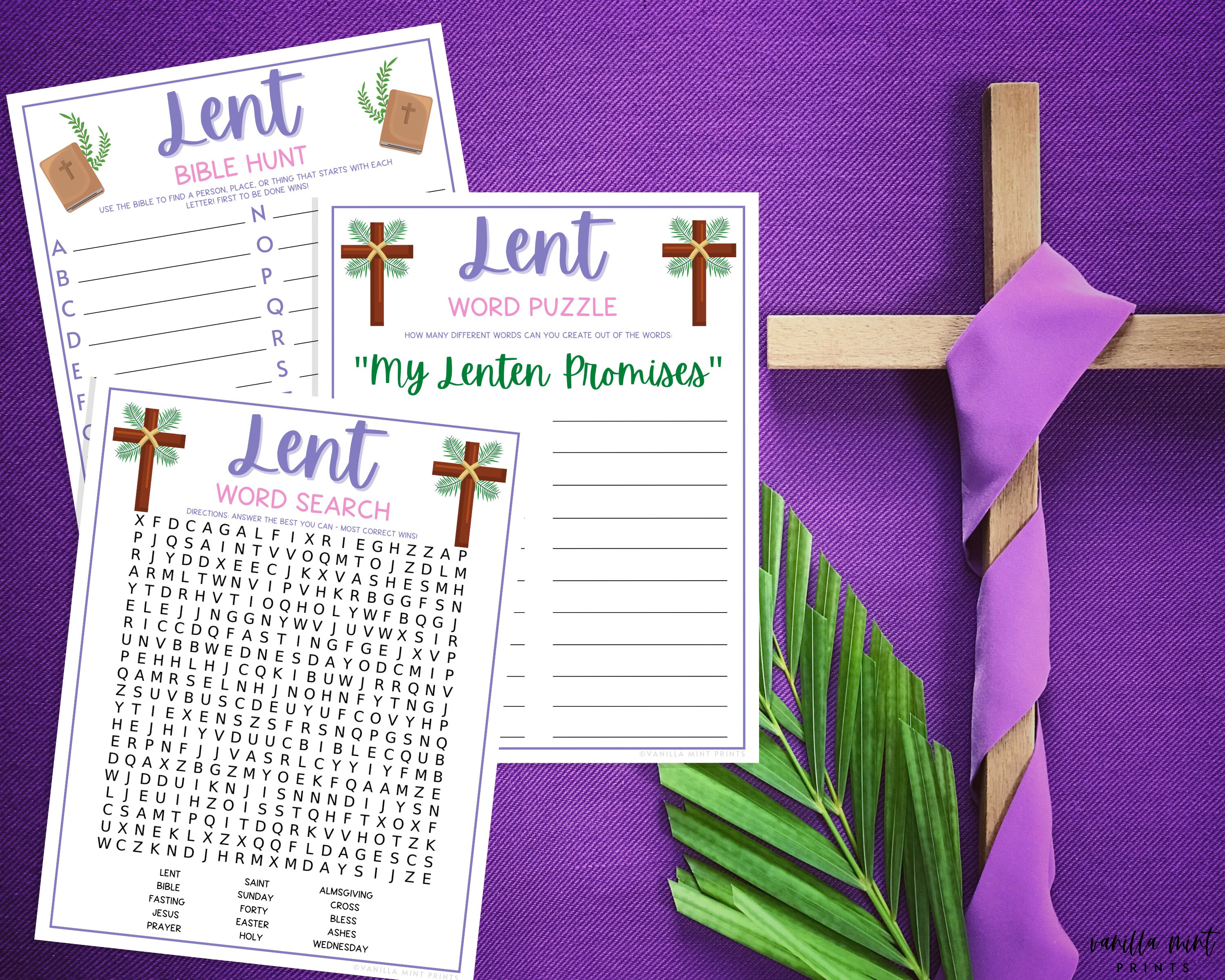 Lent 7 Game Activity Bundle Seven Printable Party Games | Etsy