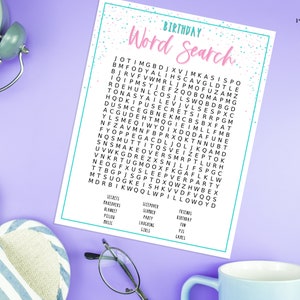 Teen Slumber Party Games | Word Search | Girls Sleepover Birthday Party ...