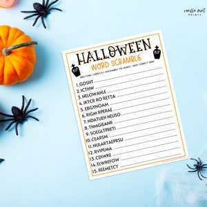 Halloween Word Scramble Game Halloween Printable Games Halloween Games ...