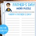 Happy Father's Day Word Puzzle Game Father's Day Games Games With Dad ...