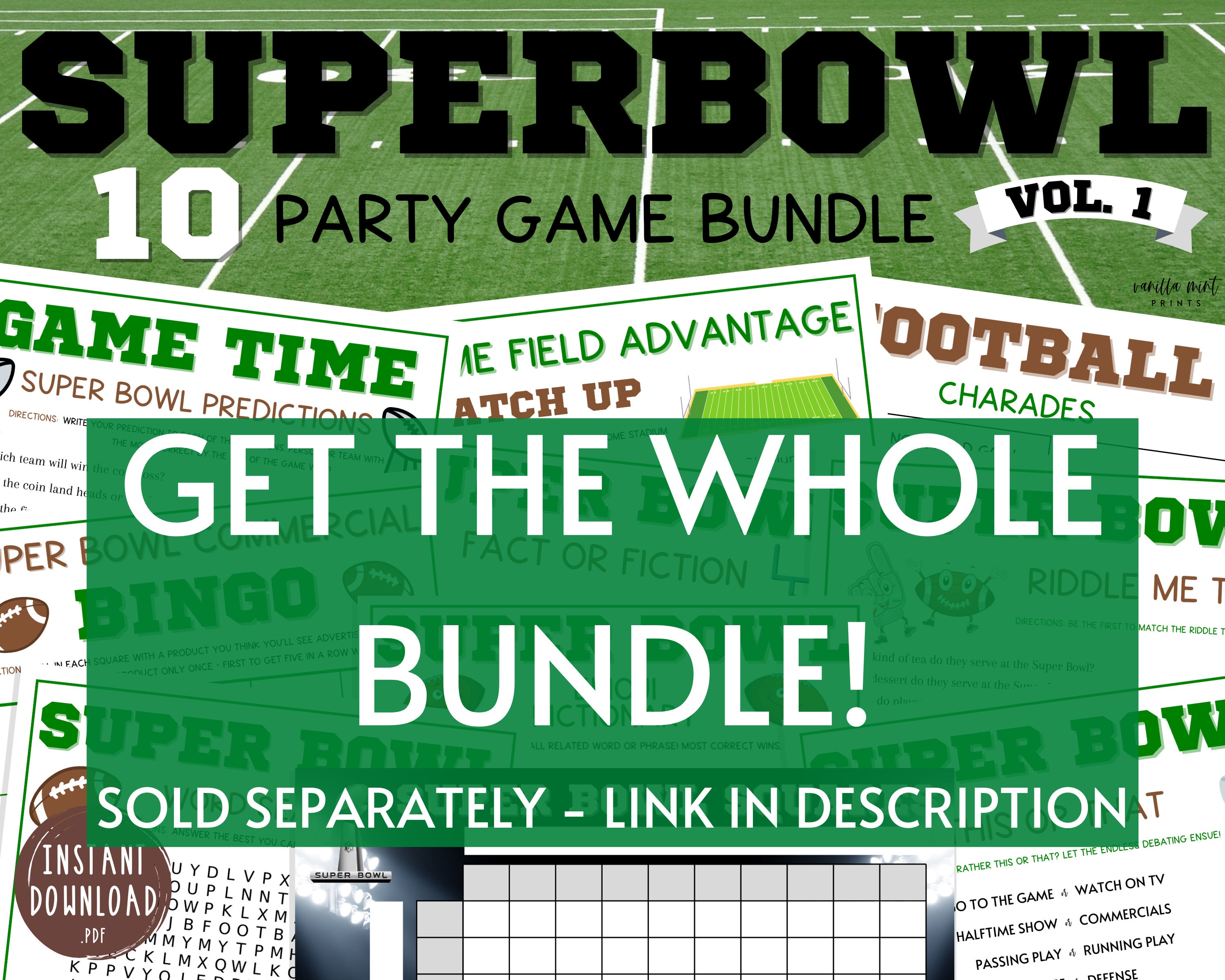 Football Word Puzzle Game Super Bowl Party Games Printable - Etsy