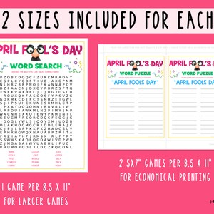 April Fool's Day 5 Game BUNDLE | April Fools Party Games | Printable ...