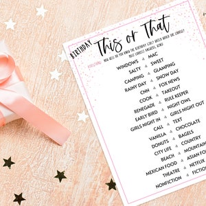 Adult Birthday Party Games | Birthday This or That Party Game | Fun ...