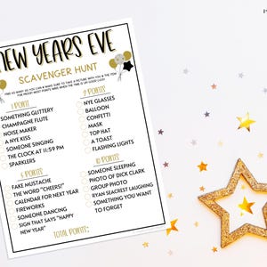 New Years Eve Scavenger Hunt Game New Years Games New Years Eve Party ...