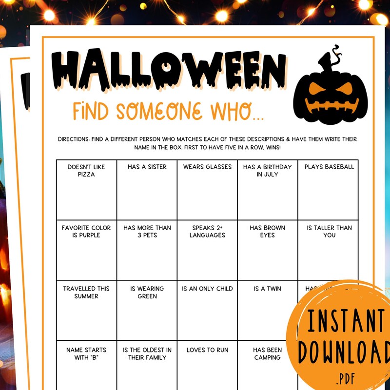 Halloween Bingo - Etsy