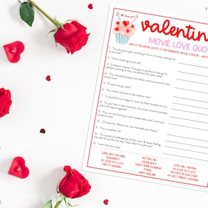 Valentine's Day Movie Love Quotes Game | Valentine Printable Games ...