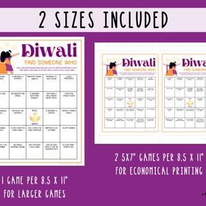 Diwali Find Someone Who Game | Printable Festival of Lights Party Games ...