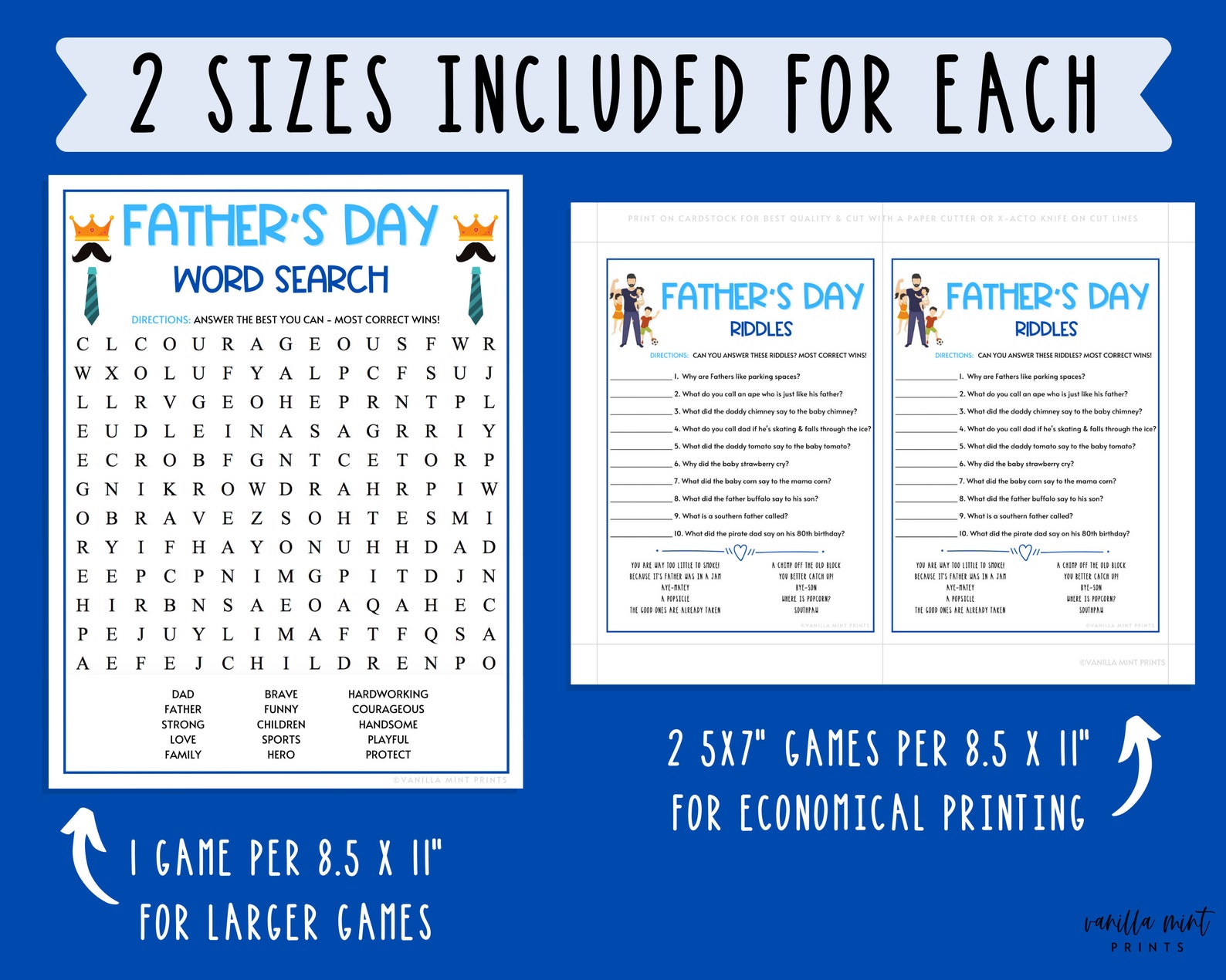 Father's Day 10 Game BUNDLE Father's Day Games | Etsy