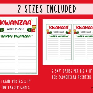 Kwanzaa Word Puzzle | Printable Kwanzaa Party Games | Fun Activities ...