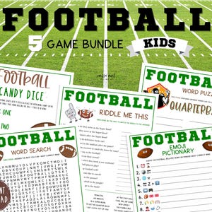 Football 5 Game BUNDLE for Kids | Five Professional Football Party ...