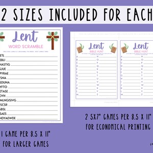 Lent 7 Game Activity Bundle | Seven Printable Party Games | Easter ...