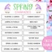 Spring Charades | Printable Springtime Games | Party Games | Activities ...