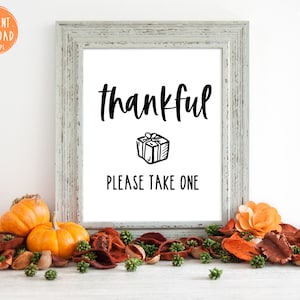 Thanksgiving Sign | Thankful Please Take One | Funny Thanksgiving ...
