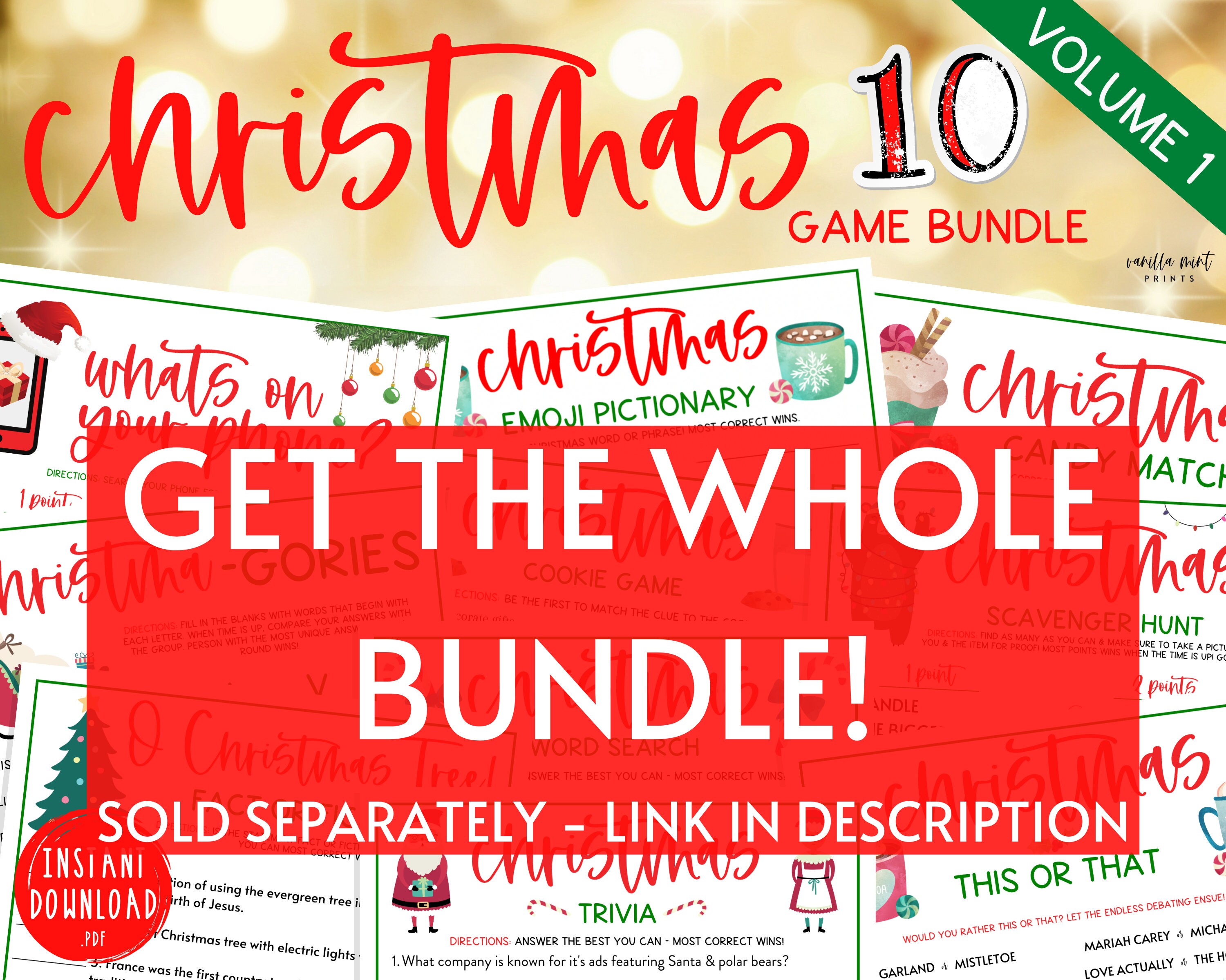 Christmas A-Z Game Christmas Printable Games Fun Christmas | Etsy