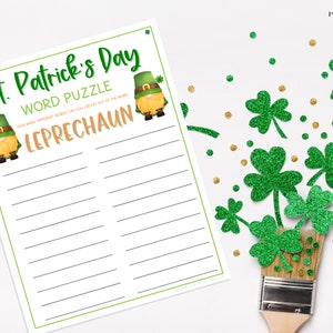 St. Patrick's Day Word Puzzle Game | Leprechaun | Irish Game | Fun St ...