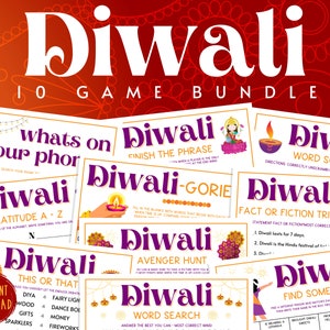 Diwali 10 Game BUNDLE | Printable Festival of Lights Party Games ...