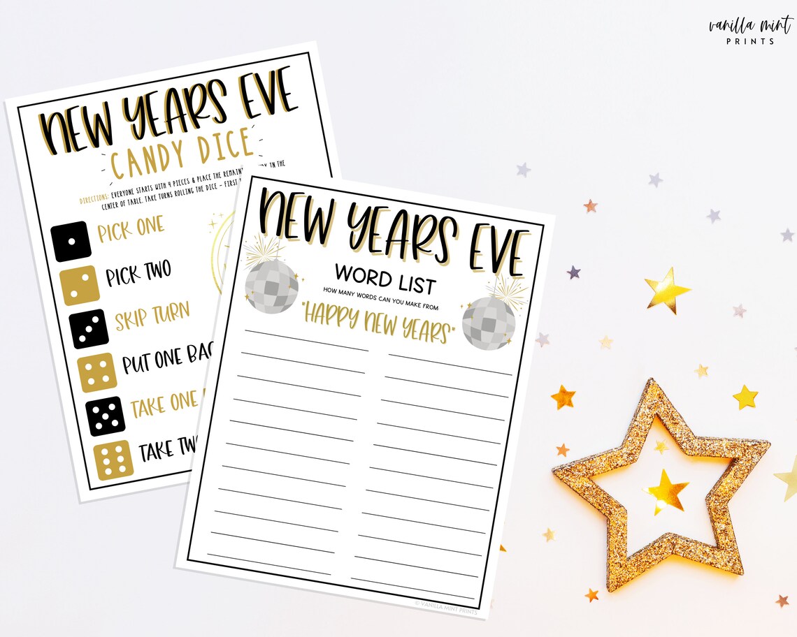10 New Years Eve Party Games BUNDLE Volume 1 Printable New - Etsy