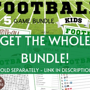 Football Riddle Me This Game | Football Super Bowl Party Games ...