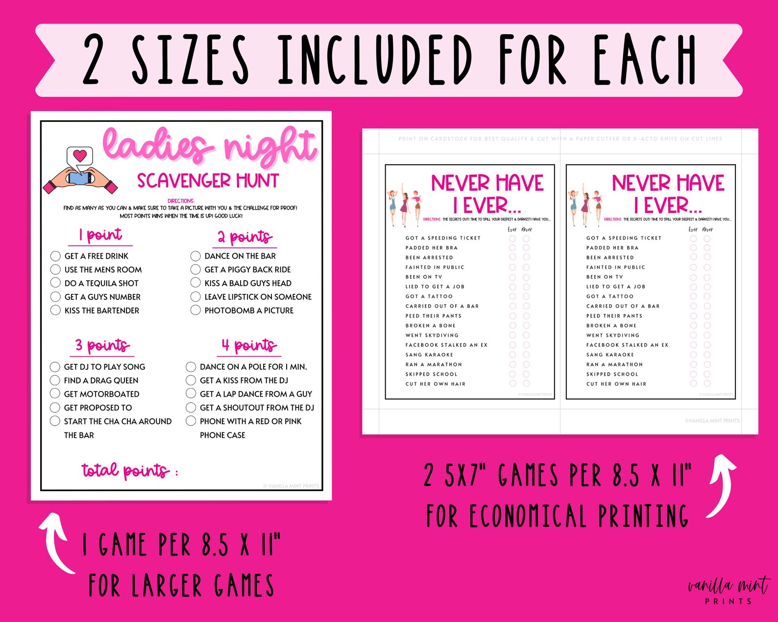 Ladies Night 10 Game BUNDLE Volume 1 Ladies Night Party - Etsy
