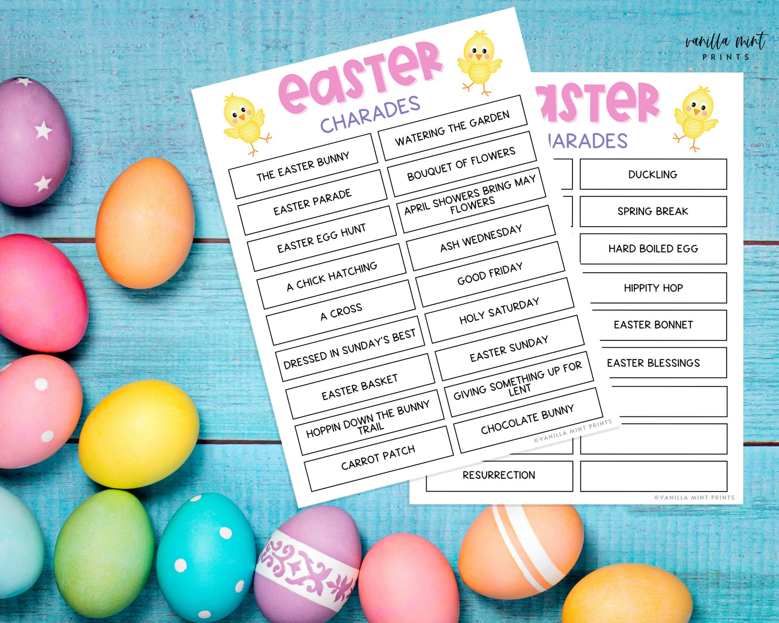 Easter Charades Game Printable Easter Games Party Games - Etsy Canada