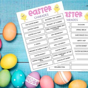 Easter Charades Game | Printable Easter Games | Party Games | Easter ...